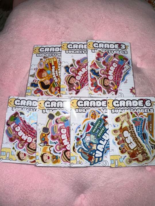 Grade 1-7 Subject Label sticker for notebook | Lazada PH