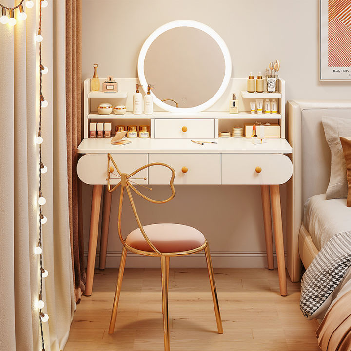 Dresser Makeup Table With LED Mirror Meja Solek Modern Style With Three ...