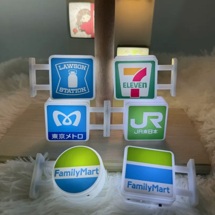 3D Magnetic Fridge Stickers Convenience Store Magnets Light Signs Ornaments Sam's Supermarket ...