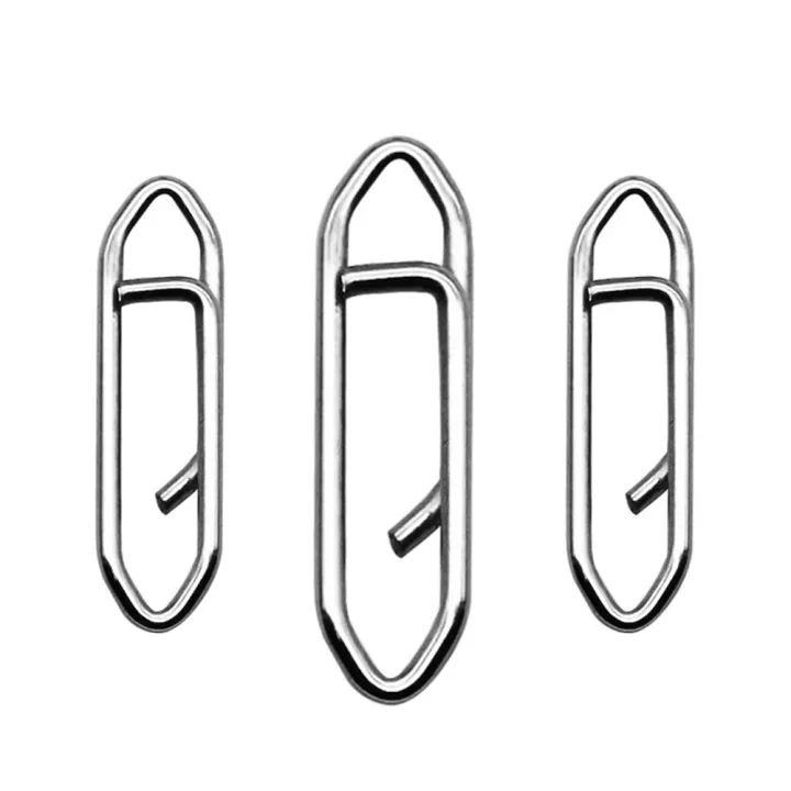 50pcs High Strength Fishing Clips Stainless Steel Connector Snaps ...