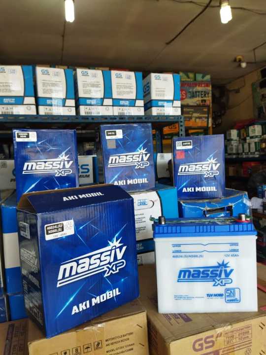 Aki mobil toyota sienta massiv xp ns60ls aki basah 12v/ 45ah 46b24ls ...