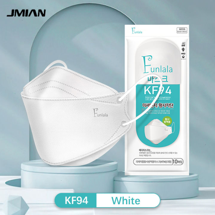 JMIAN 100 PCS KF94 Nanofiber Filter Face Mask KF94 Mask Medical Anti ...