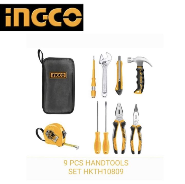 INGCO ORIGINAL 9 PCS HANDTOOLS SET HKTH10809 | Lazada PH