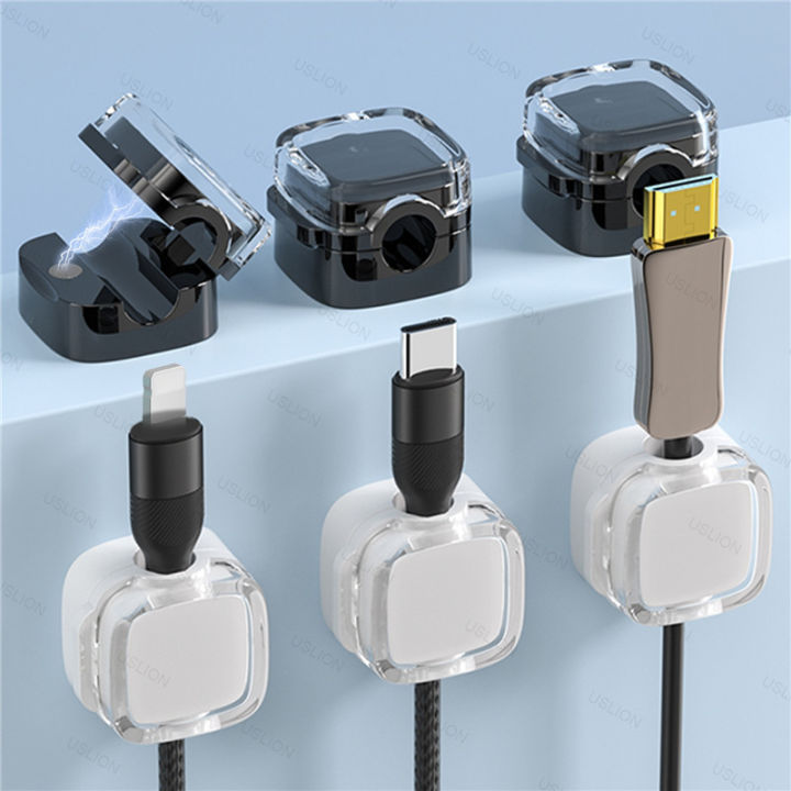 Colorful 6 PCS Magnetic Cable Clips Cable Smooth Adjustable Cord Holder ...