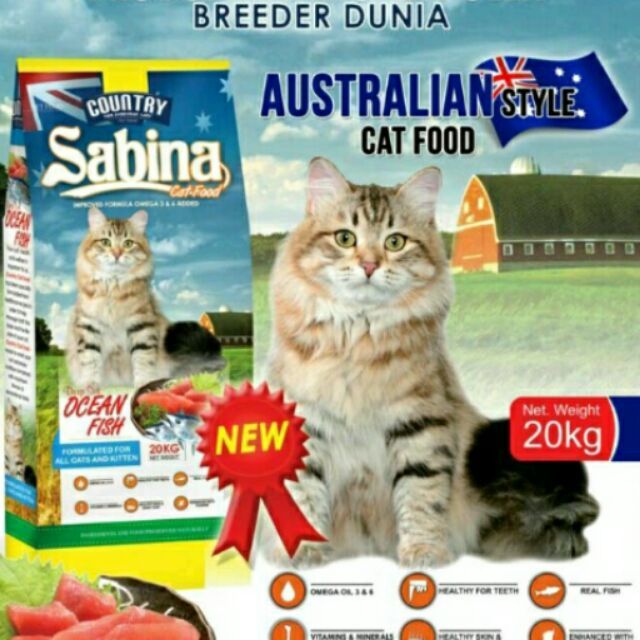 Sabina Ocean Fish Premium Cat Food 20kg | Lazada