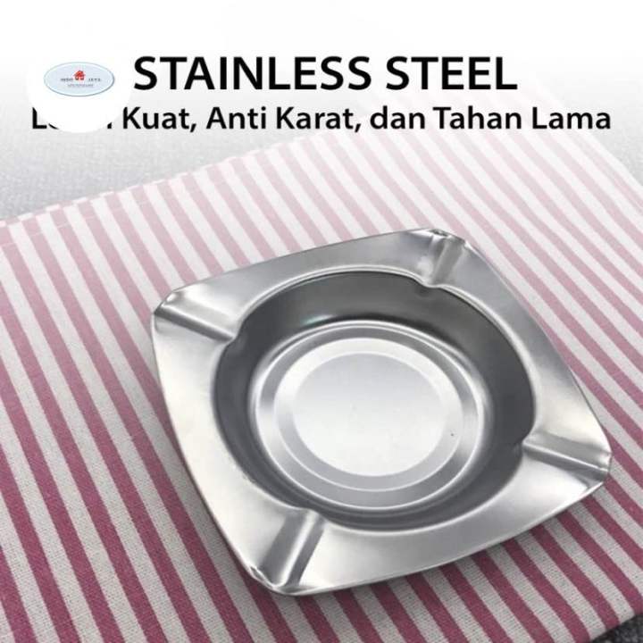 Asbak rokok steinless segi / tempat abu rokok | Lazada Indonesia