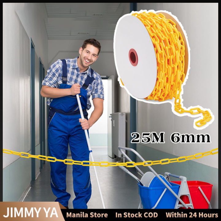 25 Meter Plastic Warning Chain Safety Chain Road Warning Block Barrier ...