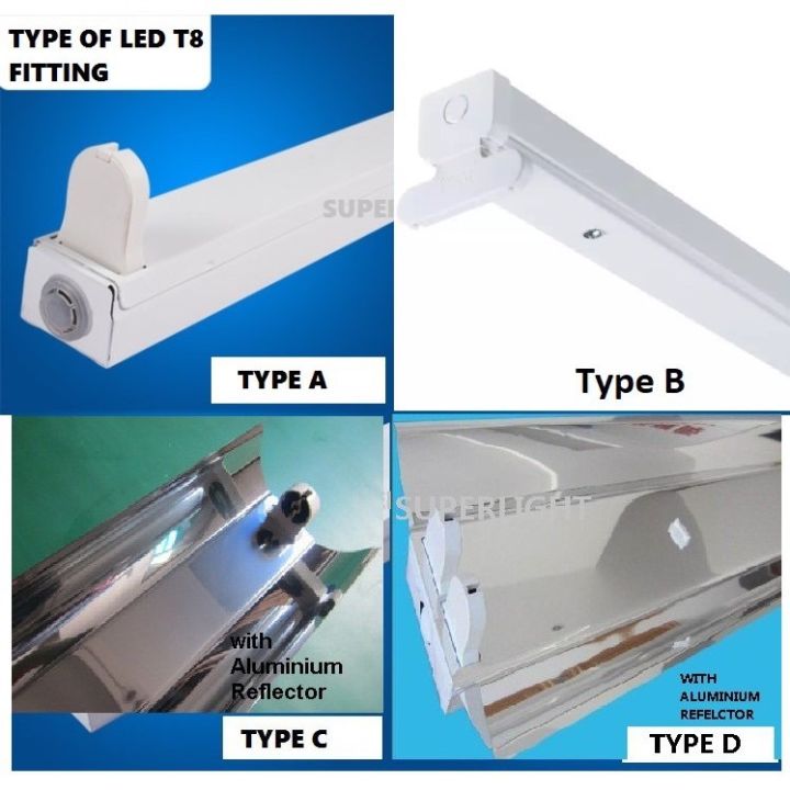 Led T8 casing ###LED T8 Fitting 1.2meter for twin/single tube with or ...