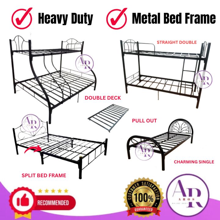 Heavy Duty Metal Bed Frames Split, Double, Single, Double Deck Bed ...