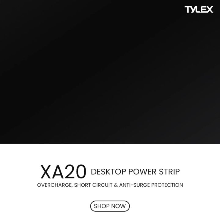 TYLEX XA20 65W Desktop Power Strip Charger Extension Cord Support USB-C ...