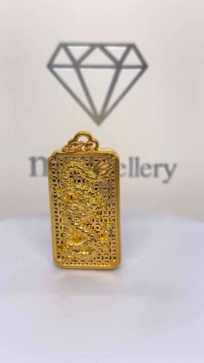 MJ Jewellery 3D 999.9/24K Pure Gold Dragon Pendant B714 | Lazada