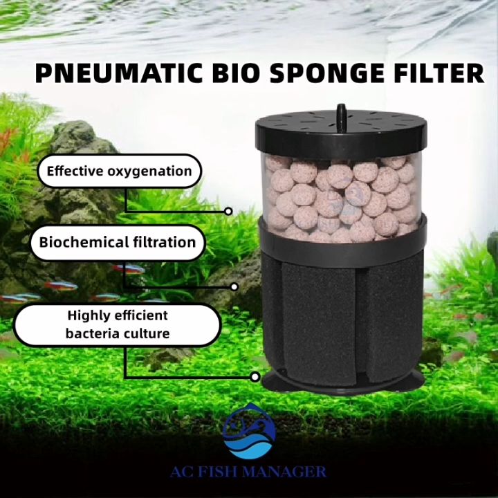 FISH TANK PNEUMATIC FILTER WITH BIOCHEMICAL BIO SPONGE & BIO LAYER | Lazada