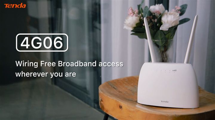 Tenda 4G06 4G N300 VoLTE Router เร้าเตอร์ใส่ซิมปล่อย WI-FI สามารถเชื่อม ...