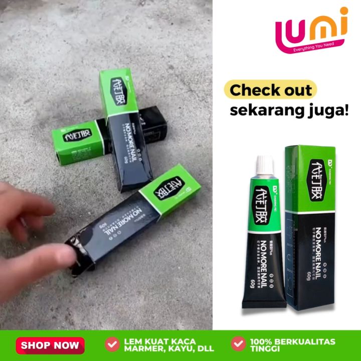 Lem Perekat Kuat 60gr / Lem Pengganti Paku Tembok No More Nail Superkuat Original Daiding ...