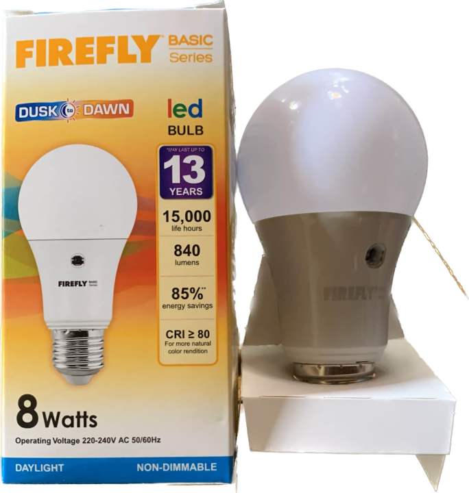 Firefly 5/8 watts dusk to dawn auto light sensor led bulb | Lazada PH
