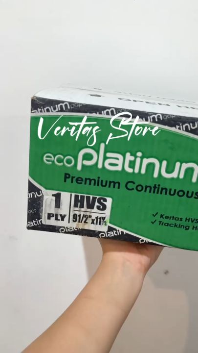 Eco Continuous Form 1 Ply dan 1 Ply bagi 2 ukuran 9½ x 11 merk PLATINUM ...