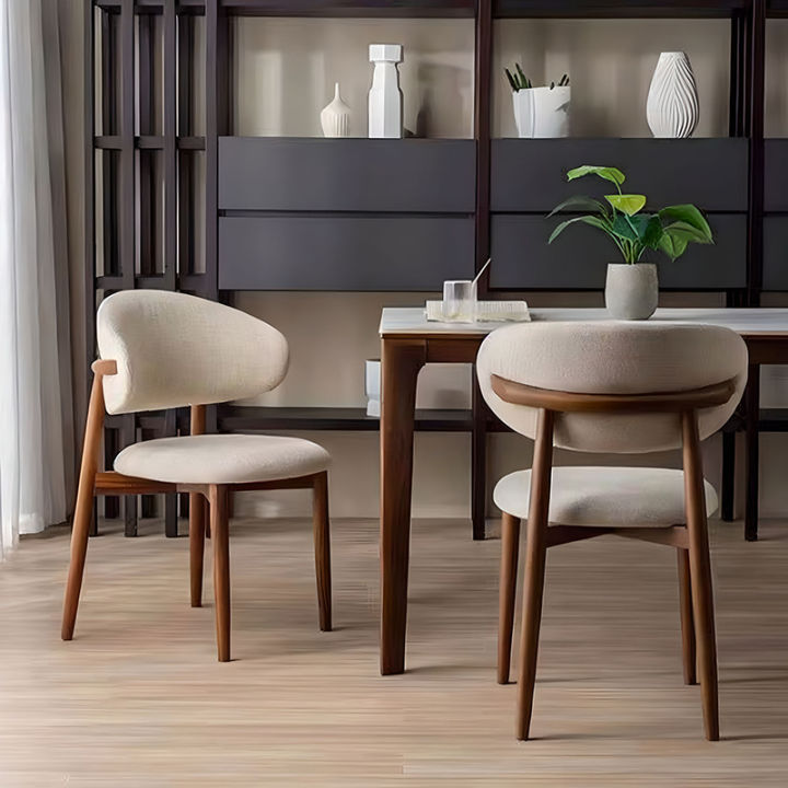 2024 New Dining Table and Chair Household Solid Wood Dining Chair ...
