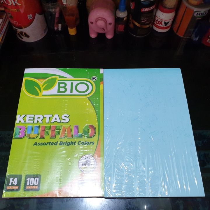 Kertas buffalo biru muda 1pak isi 100lembar | Lazada Indonesia