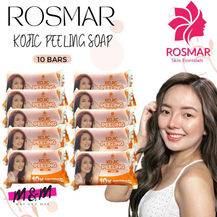 ROSMAR KOJIC PEELING SOAP 150g 10 bars | Instant whitening | Remove ...