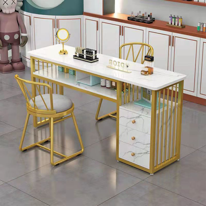 vanity table with chair set wood nail/manicure table study/computer ...