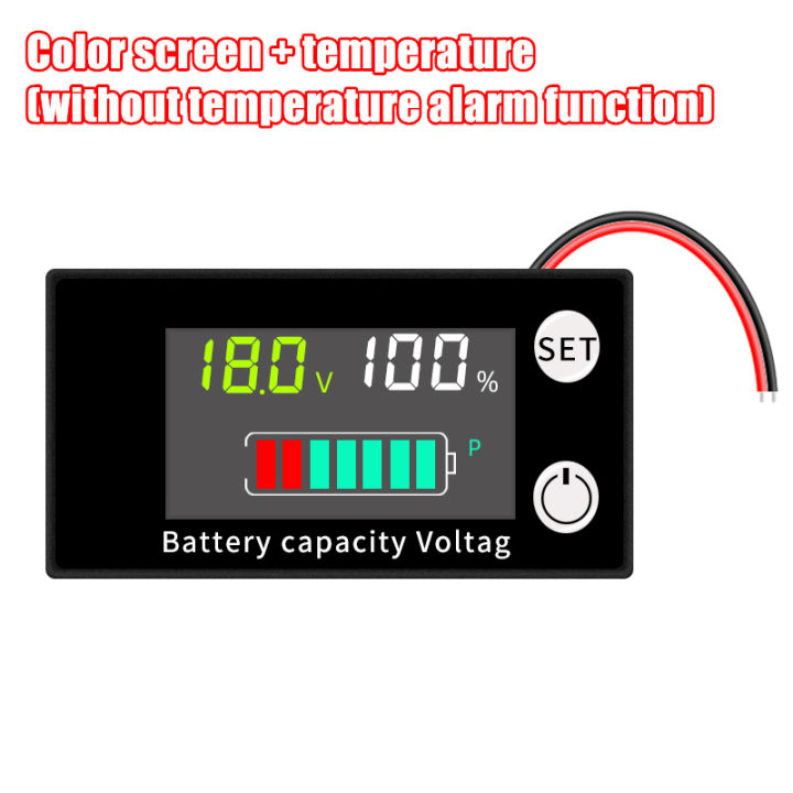 W2026 Two-Wire DC Voltmeter 8V-100V Smart Battery Capacity Indicator ...
