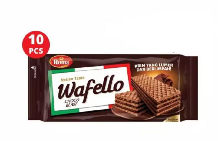 WAFELLO COKLAT 43 G 1 PAK isi 10 pcs | Lazada Indonesia