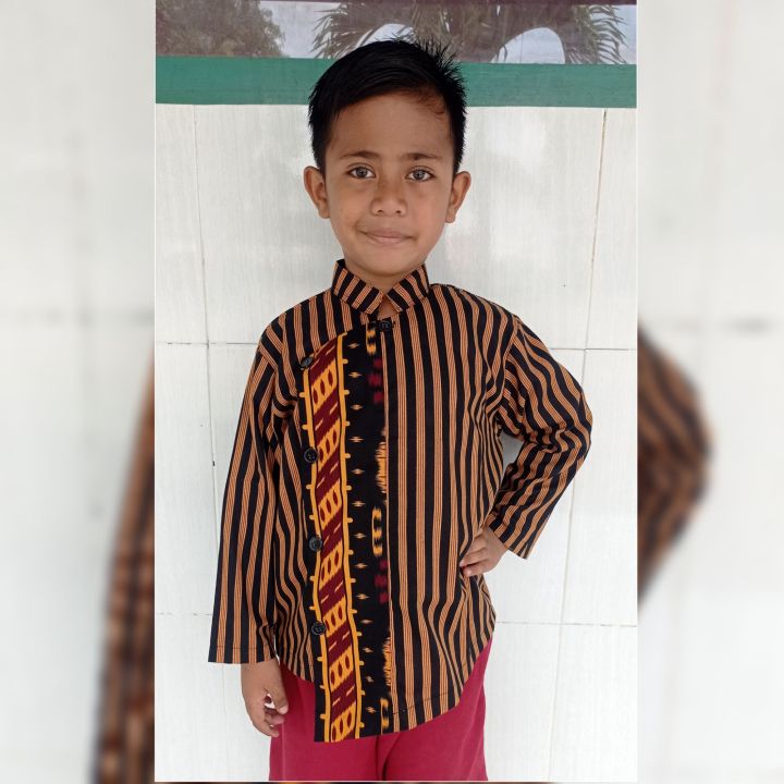 SURJAN ANAK LURIK KOMBINASI // BAJU LURIK ANAK // BAJU JADUL ANAK ...