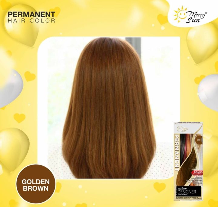 Merry Sun Permanent Hair Color GOLDEN BROWN | Lazada PH