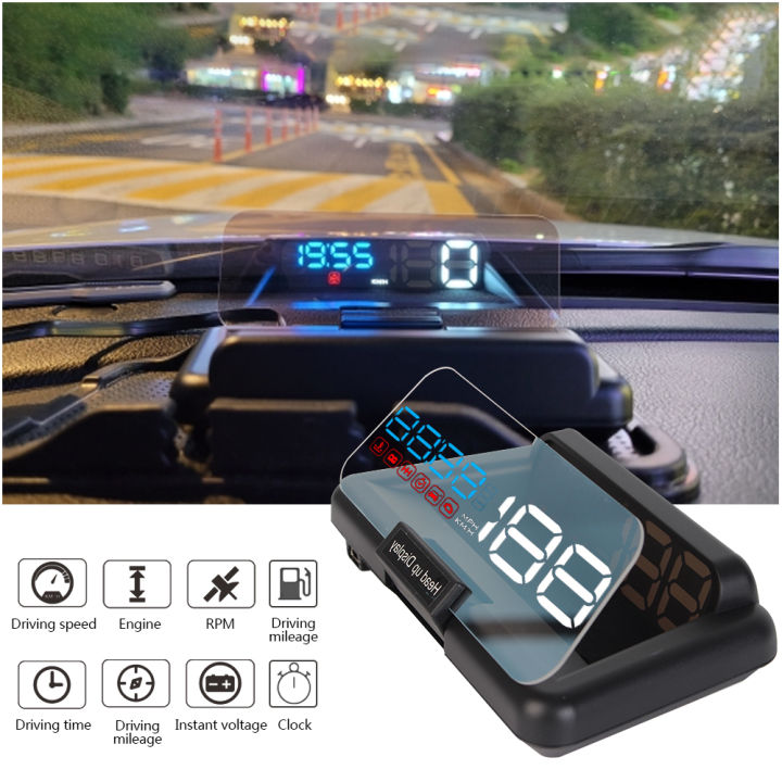 12V Car OBD2 HUD C500 Head Up Display Mirror Projector On Board ...
