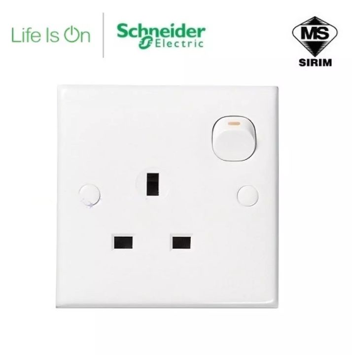 Schneider Clipsal S-Classic E15R 13A 1 Gang Switch Socket Outlet | Lazada