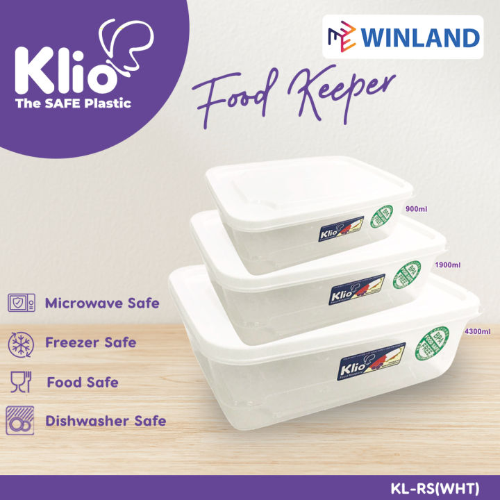 Klio by Winland Rectangular Stackable Food Keeper Kitchenware Container ...