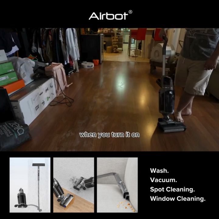 Airbot iClean Omni X, Cordless Self-Cleaning Wet Dry Vacuum Mop ...