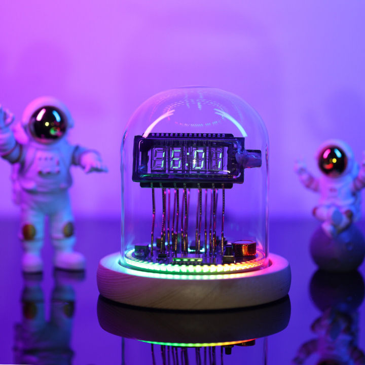 Vintage VFD Clock WIFI RGB LED Home Mantel & Shelf Clock Refer Nixie ...