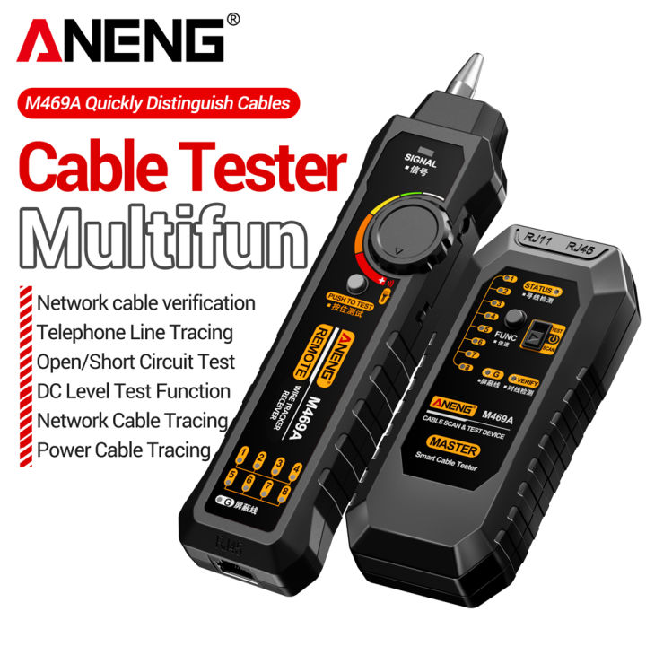 Network Cable Tester ANENG Networking Analyzer M469A RJ45 RJ11 ...