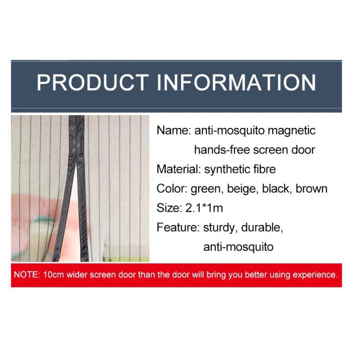 Anti-mosquito Magnetic Hand-free Screen Door Mosquito Net Window Screen ...