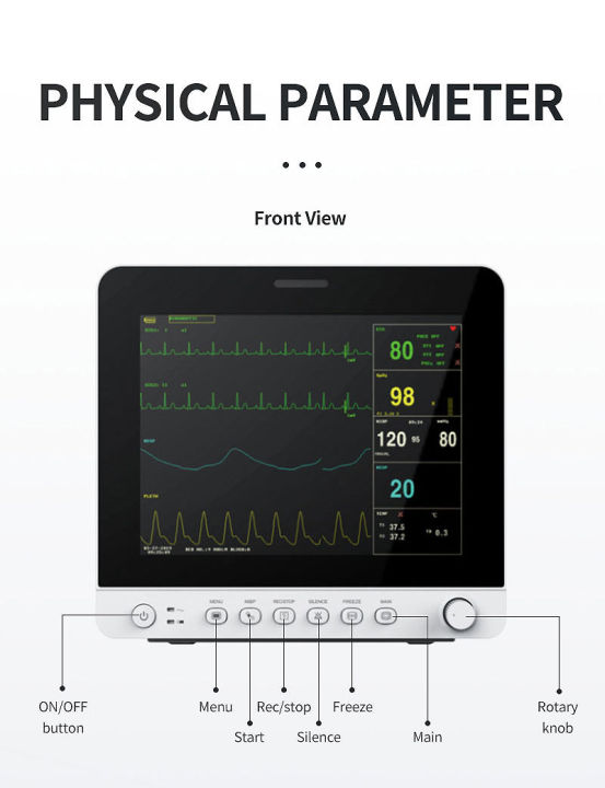 CONTEC CMS9100 12.1 Inch ICU Patient monitor cardiac monitor vital ...