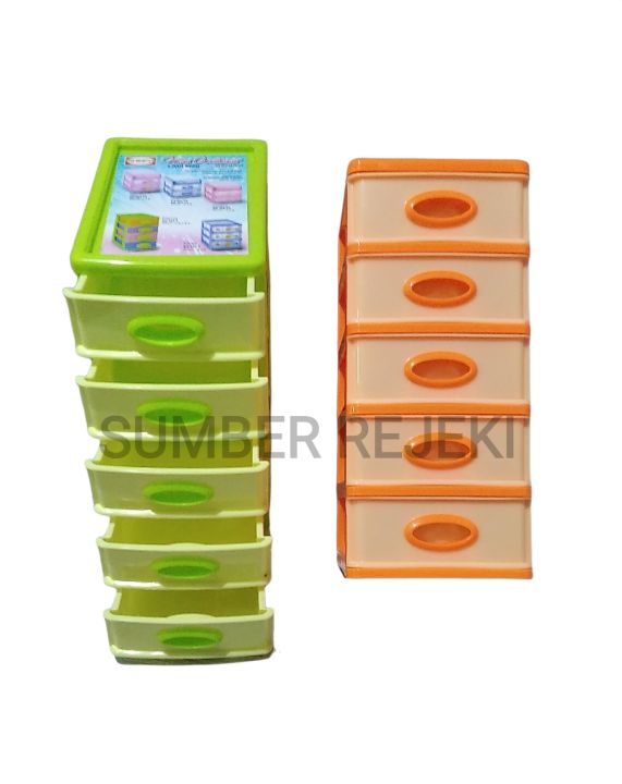 LACI MINI SHINPO 5 SUSUN KOTAK PENYIMPANAN LACI PLASTIK MINI CONTAINER ...