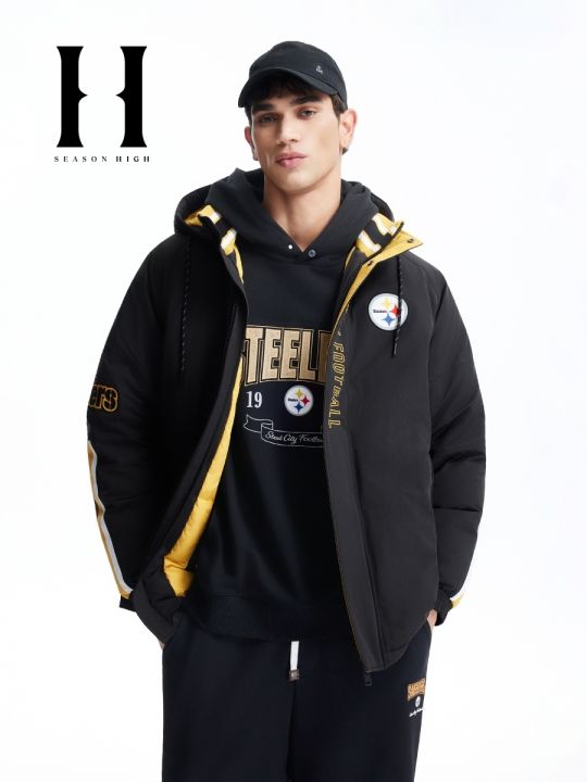 SEASON HIGH | Trendy Loose Stand-Collar Long-Sleeve Men's Down Jacket ...