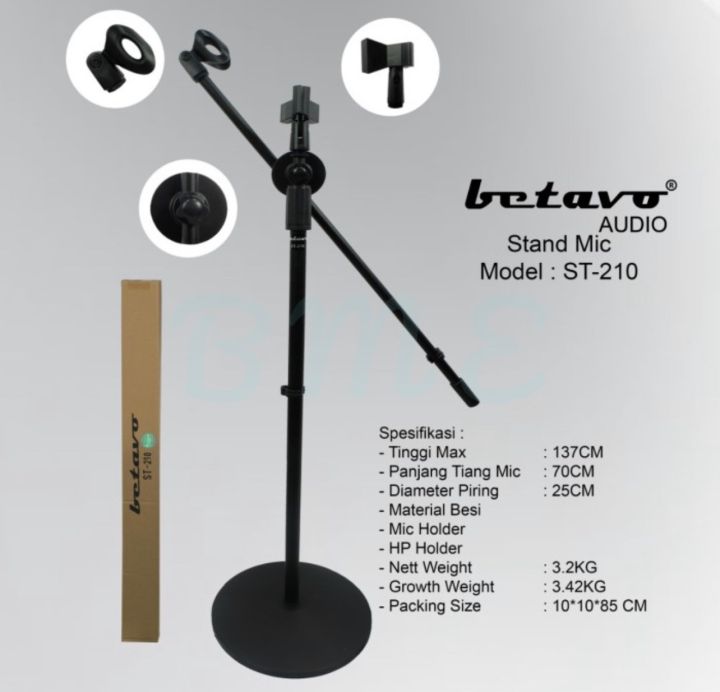 STAND MIC BETAVO ST 210 KAKI BULAT ST210 | Lazada Indonesia