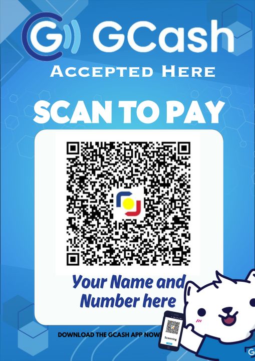 Personalized GCash Standee Signage,QR code Signage ,Sticker Signage ...