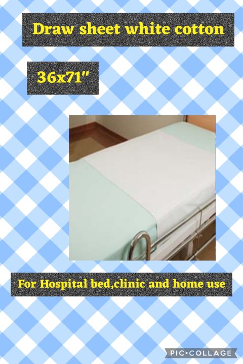 Draw sheet for hospital bed 36x71" cotton | Lazada PH