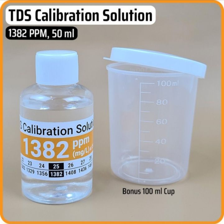 TDS Calibration Solution 1382 PPM Larutan Cairan untuk Kalibrasi TDS meter pada angka 1382 ...