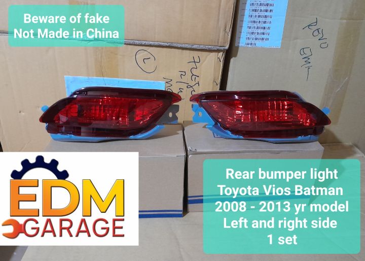 Rear bumper light Toyota Vios Batman 2008 - 2013 yr model Left and ...