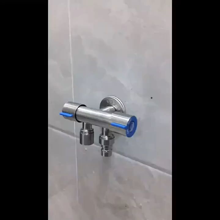 Stainless Steel Bathroom angle valve faucet Multi-Function Standard ...