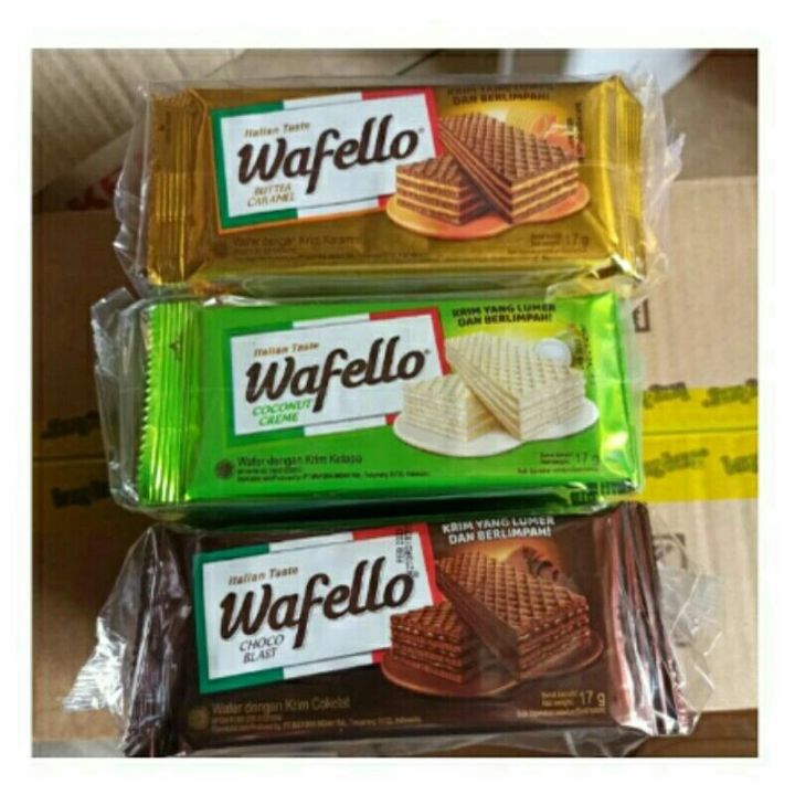 Roma Wafello 17Gr Wafello Wafer Wafello Renceng Isi 10pcs Wafello Choco ...