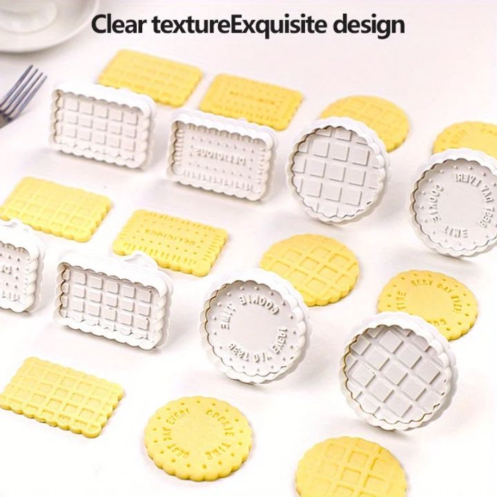 1set 3D Cookie Molds ABS Press Cutters Sandwich Cookie Stamps Baking ...
