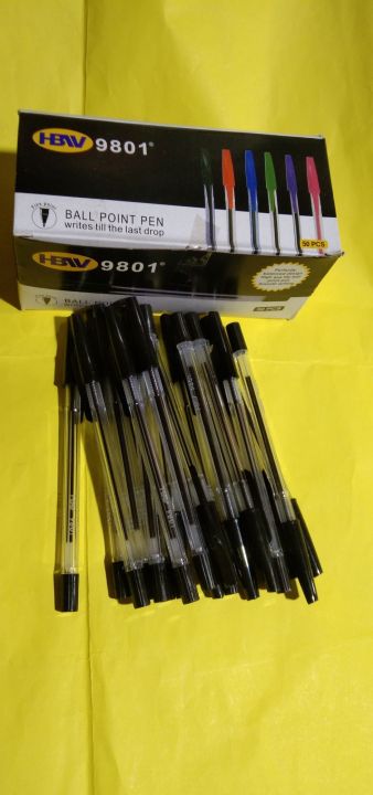 x50 PCS/ BOX HBW 9801 BALLPEN | Lazada PH