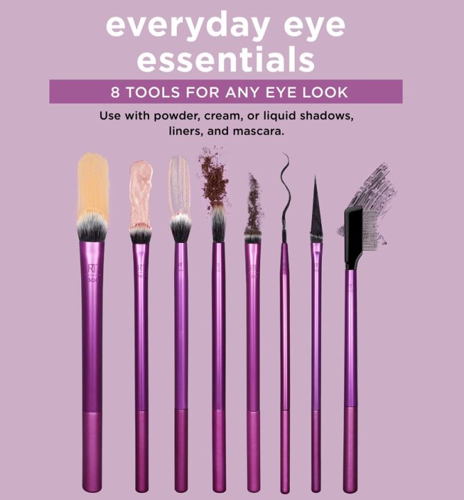 Real Techniques Everyday Eye Essentials Makeup Brush Kit | Lazada PH