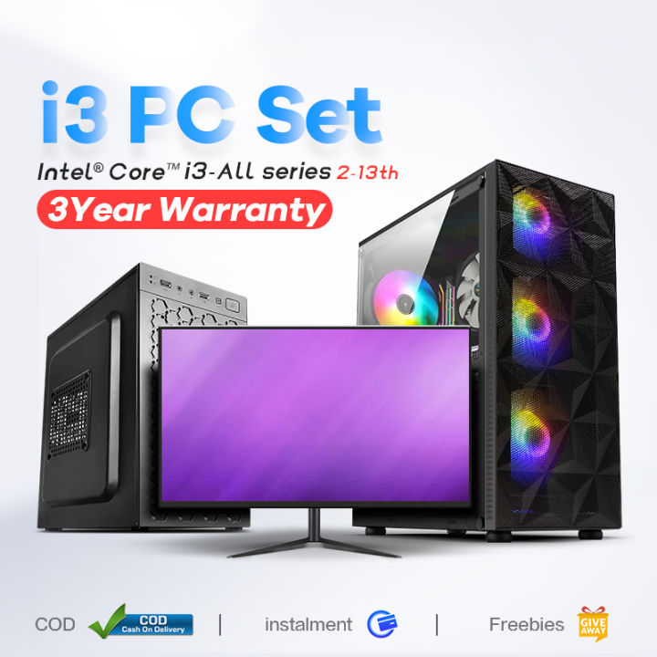 Intel Core i3 All series Desktop Computer Full Set 13th gen Core i3 13100 Quad core 4.5Ghz ...