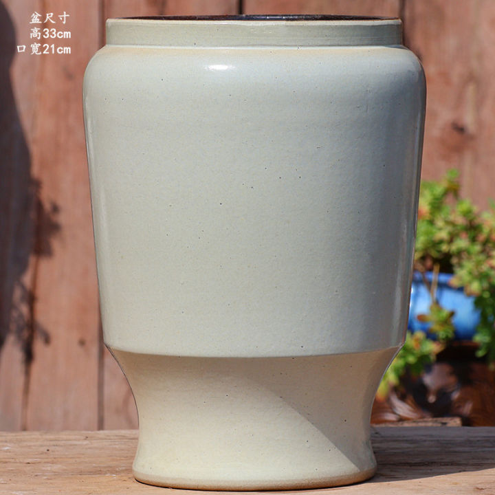 Large Size Ceramic Flower Pot Triangular Magnolia High Model Breathable ...